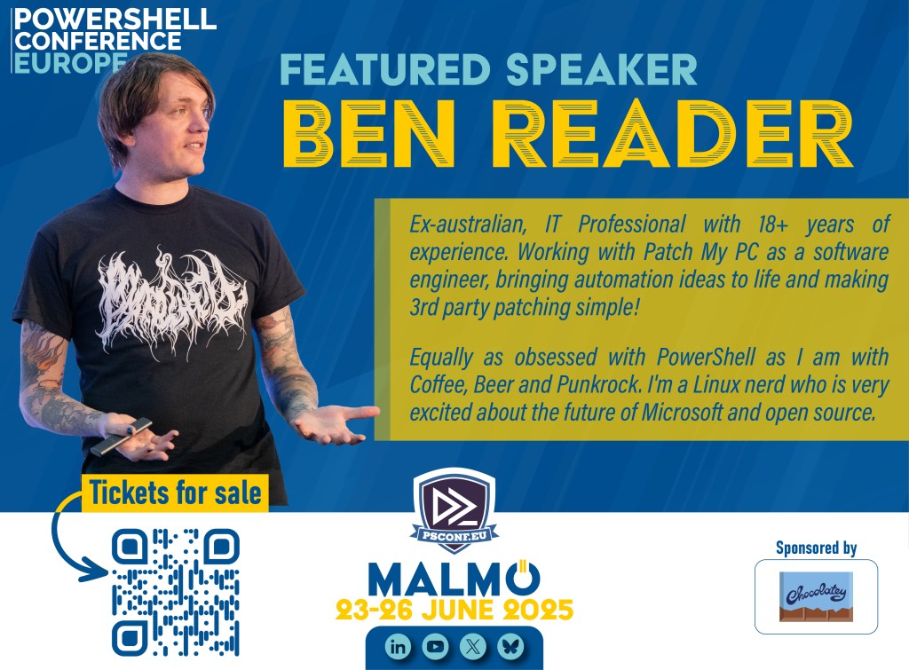 Featured Speaker Announcement: Ben Reader Joins PSConfEU 2025! PSConfEU